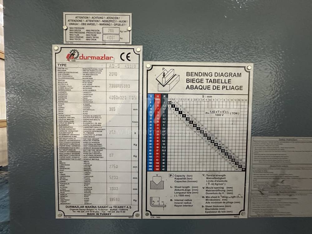 Használt gépek - Élhajlító / AD-S 40320 | Fermat machinery
